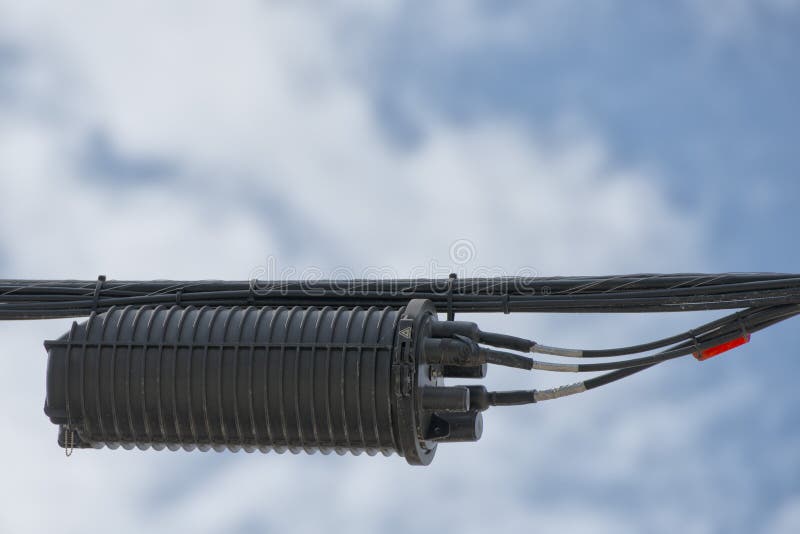 Electric Power Lines Connector High Voltage Electicity Stock Image ...