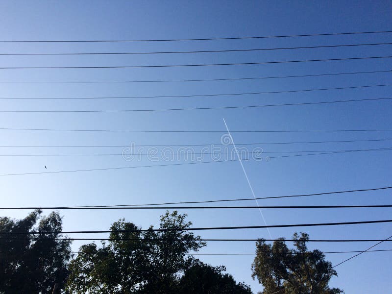 Electric power lines stock image. Image of electric - 180923679