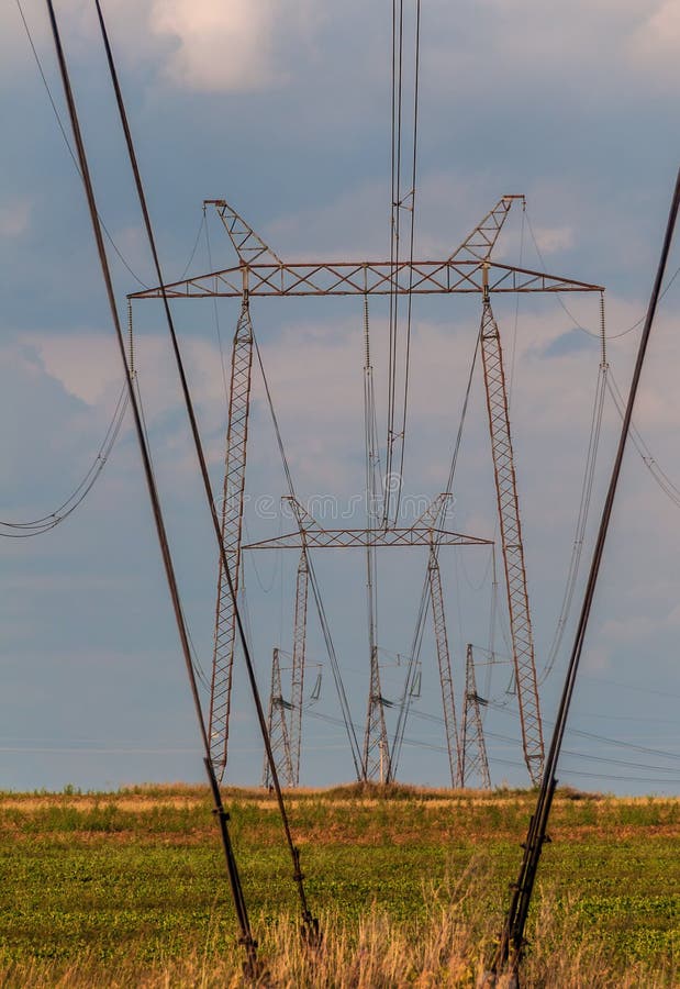 Electric power lines tower stock photo. Image of supply - 43363020