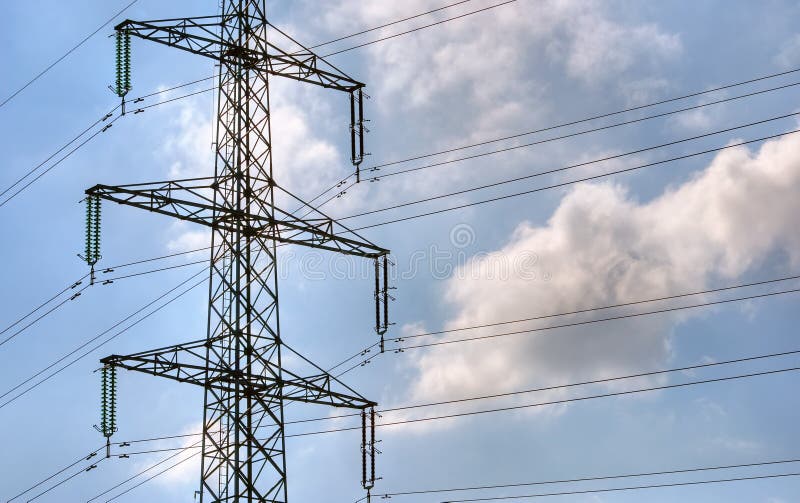 Electric power mast stock image. Image of electrical, poling - 9290021