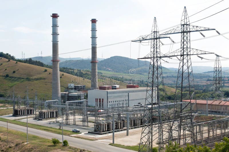 Electric Power Plant: High Voltage Infrastructure and Energy Generation ...