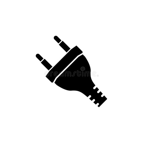 Electric Power Plug, Electrical Adapter Solid Flat Vector Icon Isolated ...