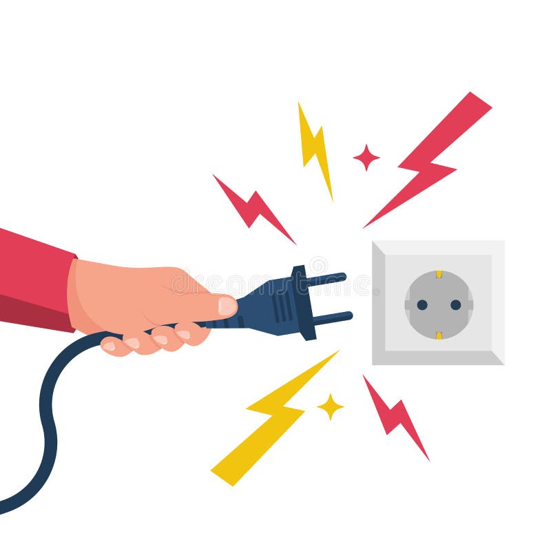 Danger Unplug when Not in Use Symbol Sign, Vector Illustration ...