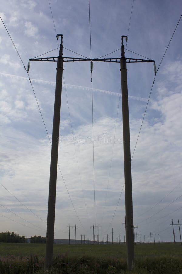 Electric power pole stock image. Image of power, deliver - 32679307