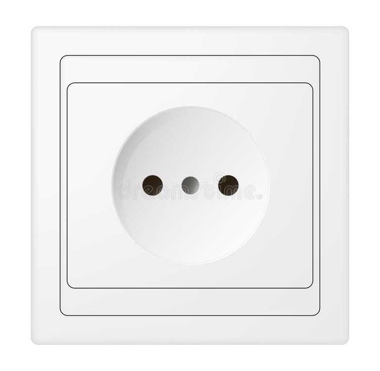 Electric power receptacle stock vector. Illustration of switch - 25211863