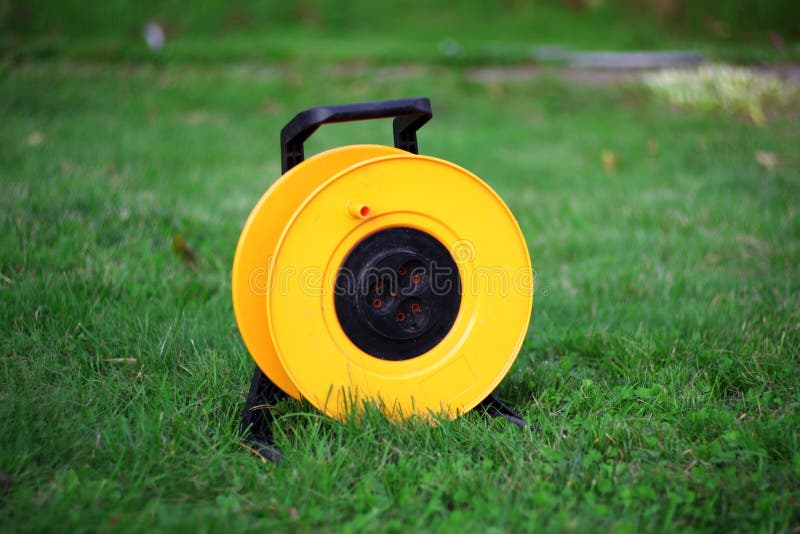 Electric Power Spool Socket Stock Image - Image of energy, lawn: 27529111
