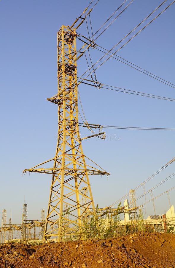 Electric power station. stock image. Image of tower, industry - 17197339