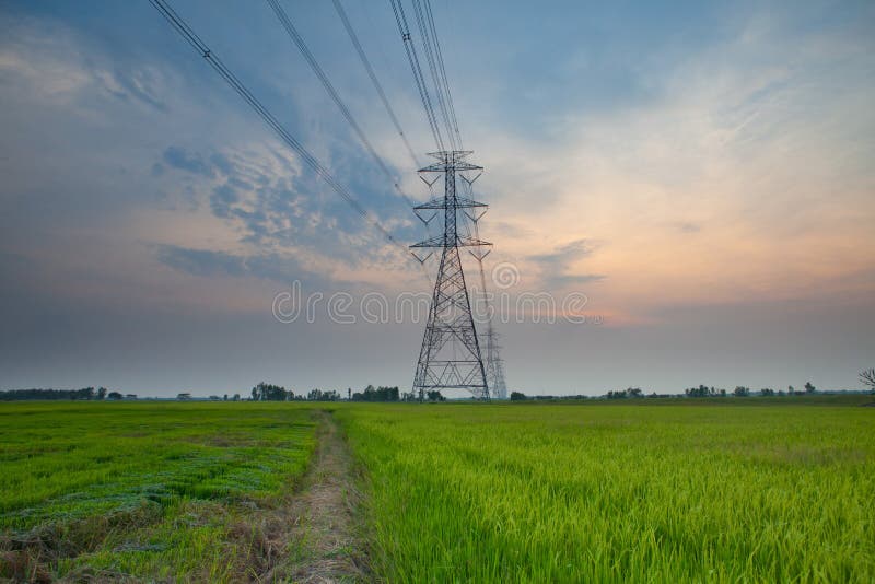 Electric power station stock photo. Image of pillar, grid - 24016292