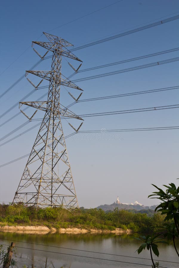 Electric power station. stock photo. Image of tower, frame - 24033978