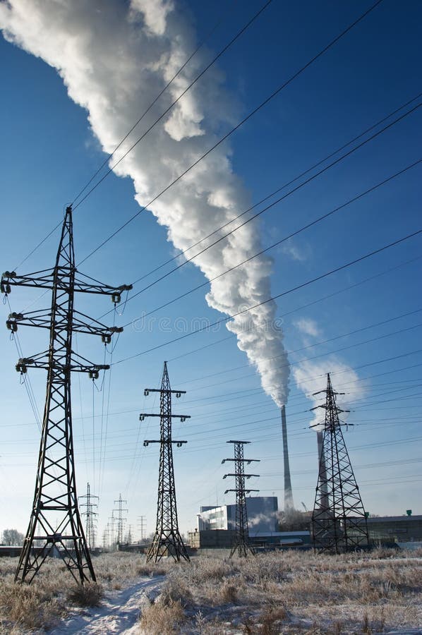 Electric power station stock photo. Image of line, fumes - 2741458