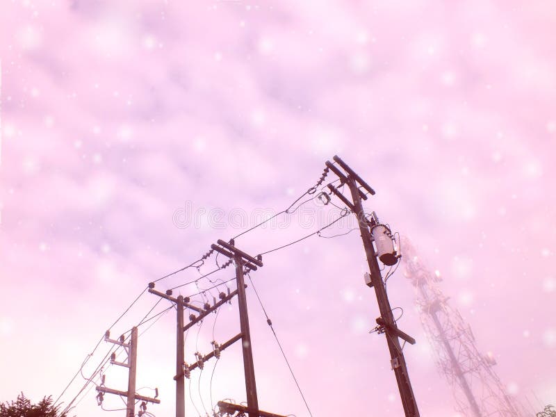 Electric Power Station with Filters Color Stock Image - Image of ...