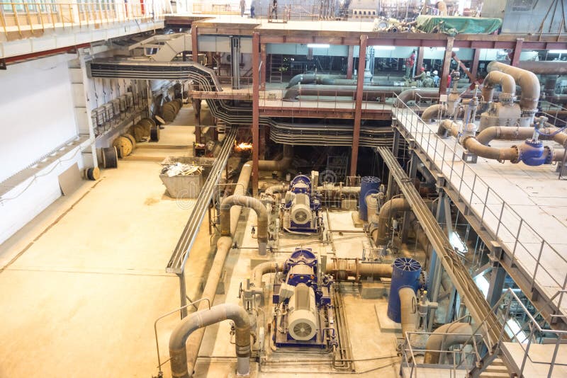 Electric Power Station, Inside Stock Image - Image of cooling, plant ...
