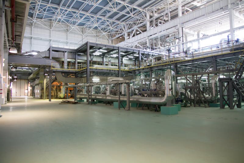 Electric Power Station, Inside Stock Image - Image of pipes, piping ...