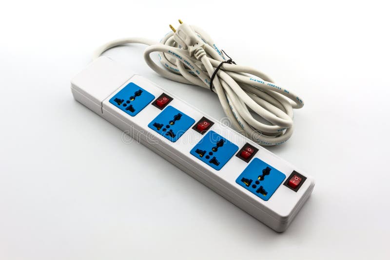 Electric power strip. stock photo. Image of circuit, electric - 41604178