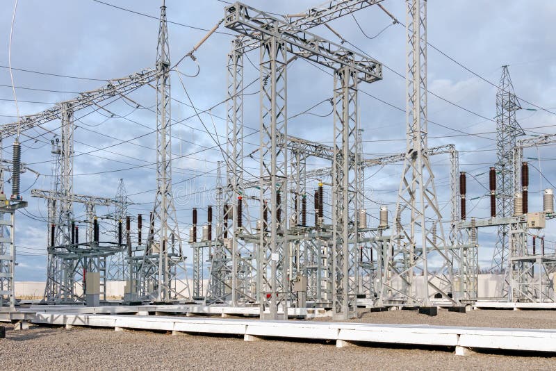Electric power substation stock photo. Image of family - 36128040