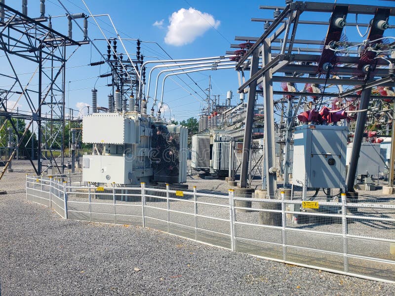 Electric Power Substation, High-voltage Transformer of High Electrical ...