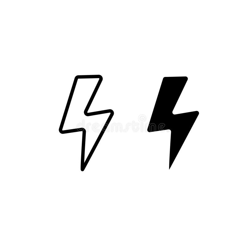 Electric Power Symbol. Flash Icon Stock Vector - Illustration of ...