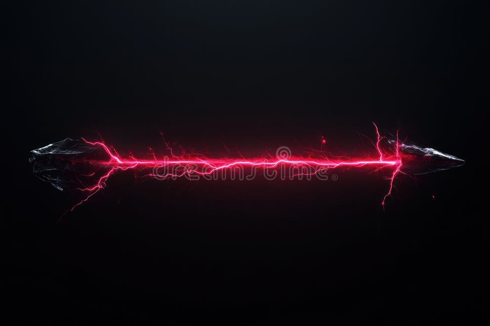 Electric Power Thunderstorm: Red Lightning Vector Effect with Spark ...