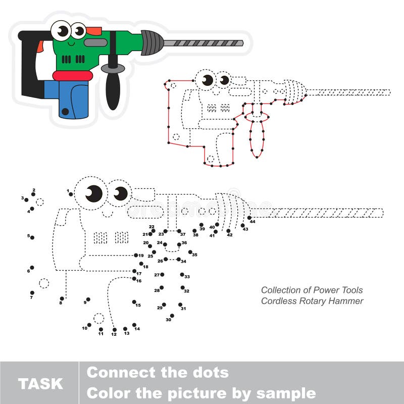 Electric Power Tool. Engine Tools. Vector Numbers Game. Stock Vector ...