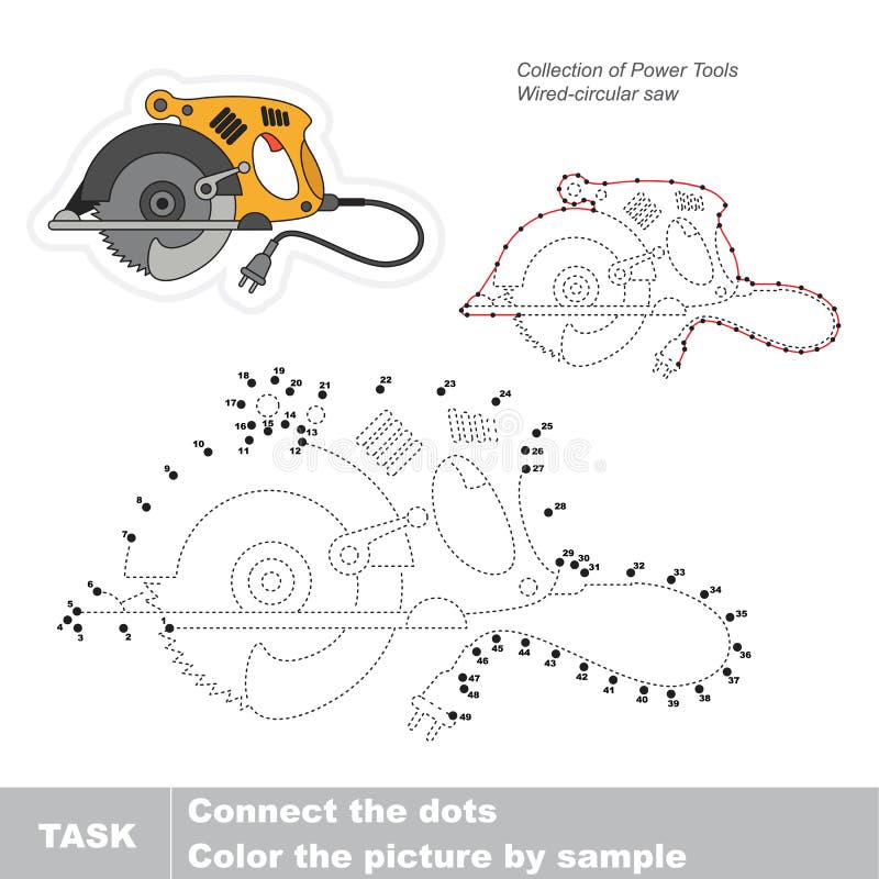 Electric Power Tool. Engine Tools. Vector Numbers Game. Stock Vector ...