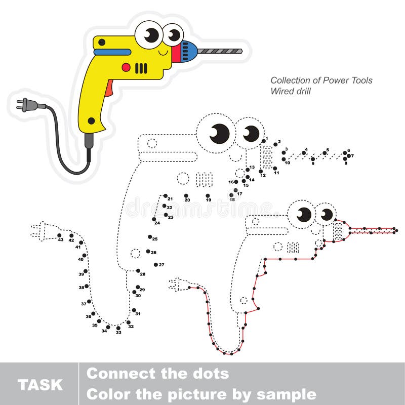 Electric Power Tool. Engine Tools. Vector Numbers Game. Stock Vector ...