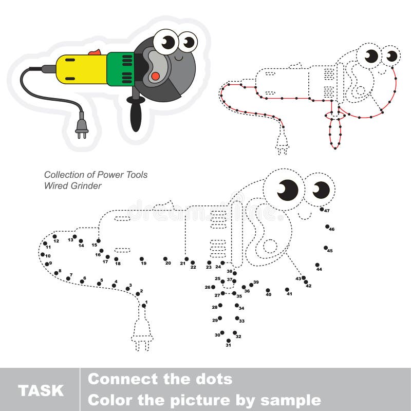 Electric Power Tool. Engine Tools. Vector Numbers Game. Stock Vector ...