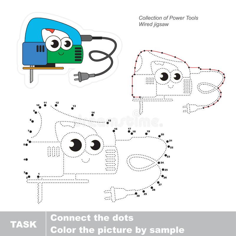 Electric Power Tool. Engine Tools. Vector Numbers Game. Stock Vector ...