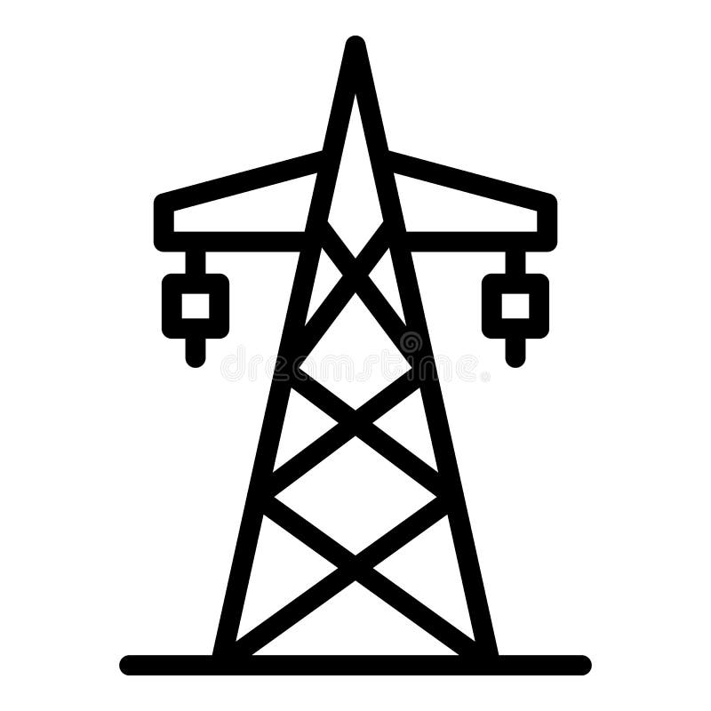 Electric Power Tower Icon, Outline Style Stock Vector - Illustration of ... Electric Power Tower Icon, Outline Style Stock Vector - Illustration of ...