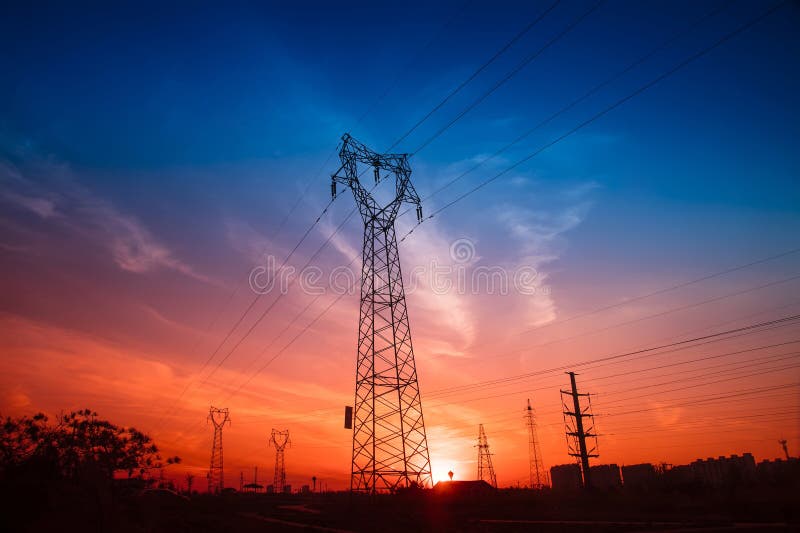 Electric power tower stock photo. Image of electricity - 364851570
