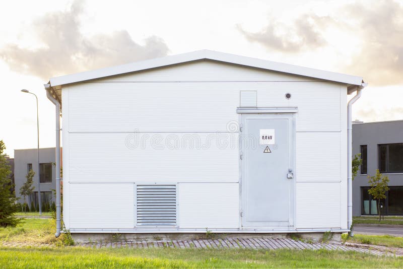 Electric power transformer stock photo. Image of bulky - 63902000