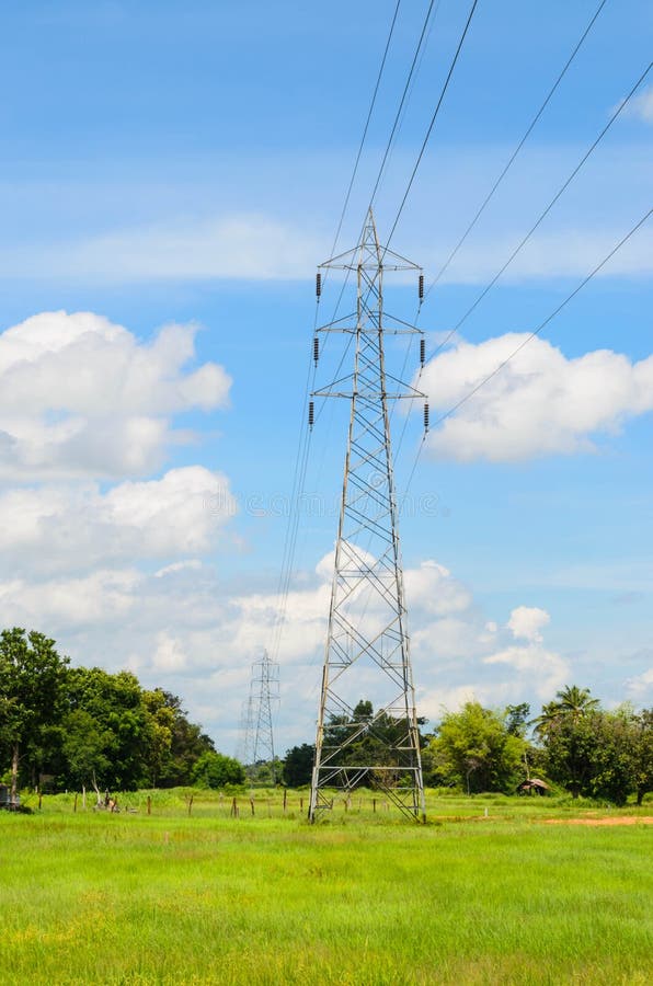 Electric Power Transmission Lines Stock Image - Image of energy ...