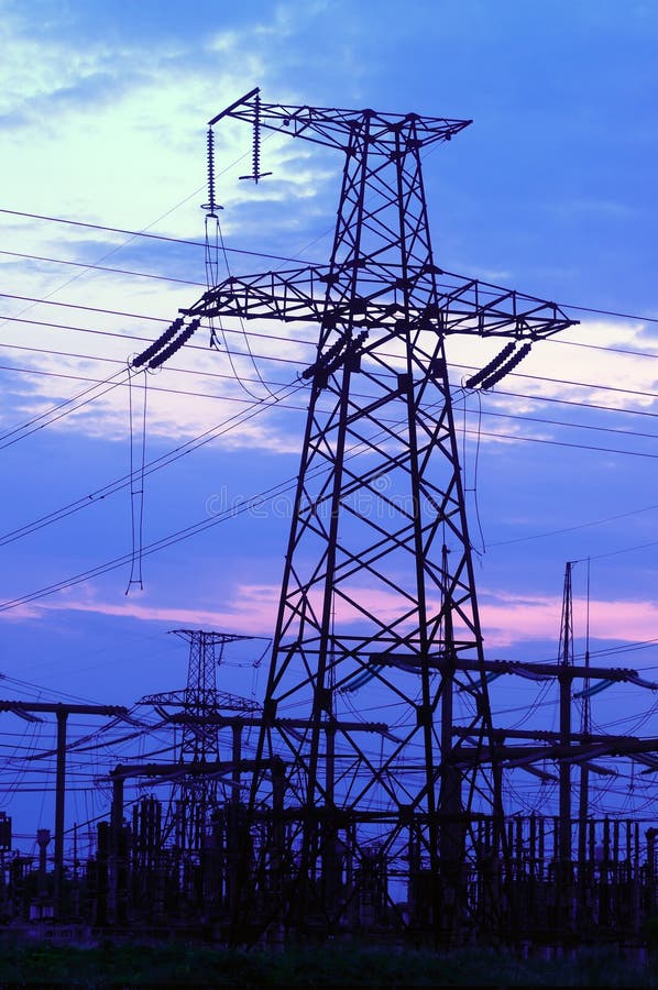 Electric Power Transmission Stock Image - Image of electricity ...