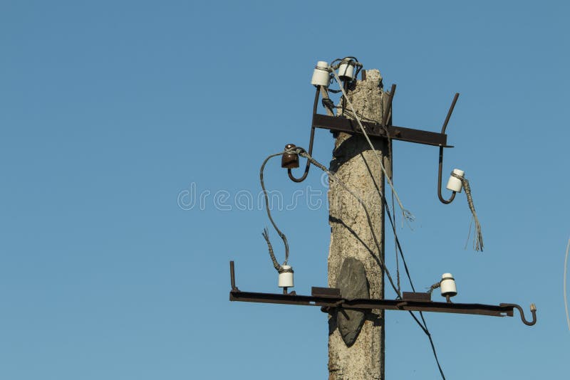 Electric powerline. stock image. Image of steel, city - 54402763