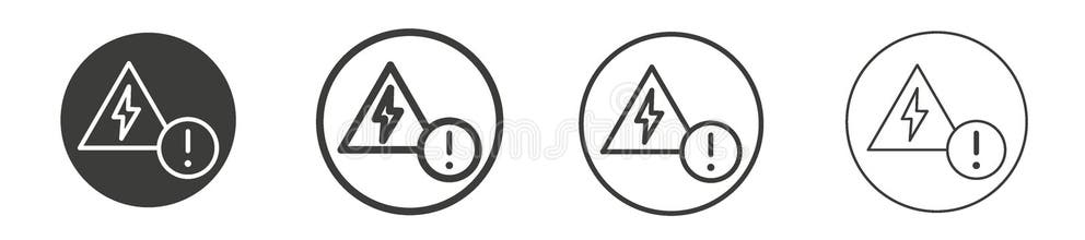 Electric Problem Icon Vector Set on White Background Stock Vector ...
