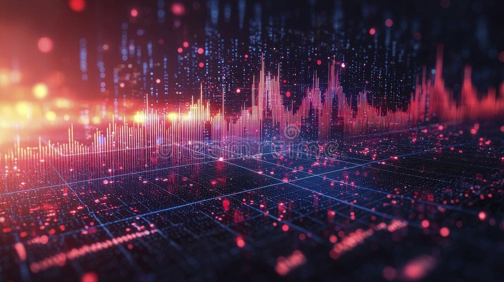 Electric Pulse of Modern Data Visualization Art Stock Illustration ...