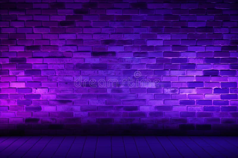 Electric Purple Neon Brick Wall Stock Illustration - Illustration of ...