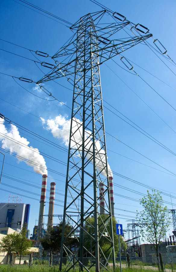 Electric pylon stock image. Image of power, plant, environmental - 19802227