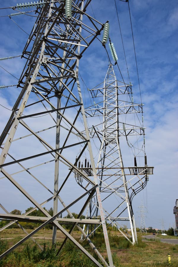 Metal electric pylon stock image. Image of metal, pylon - 41770687