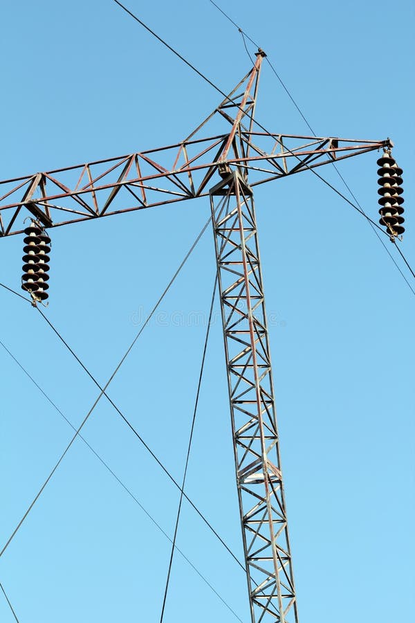Electric pylon and cables stock image. Image of tall - 33499197