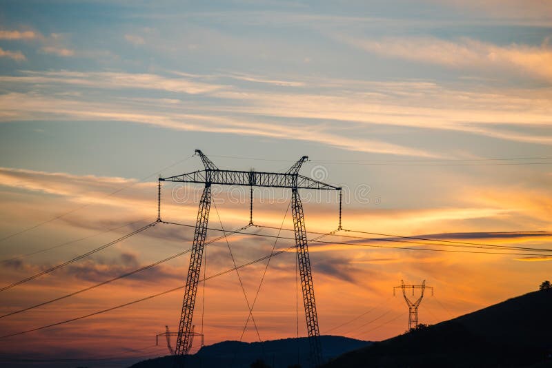 Electric pylon stock photo. Image of pylon, environment - 78827666