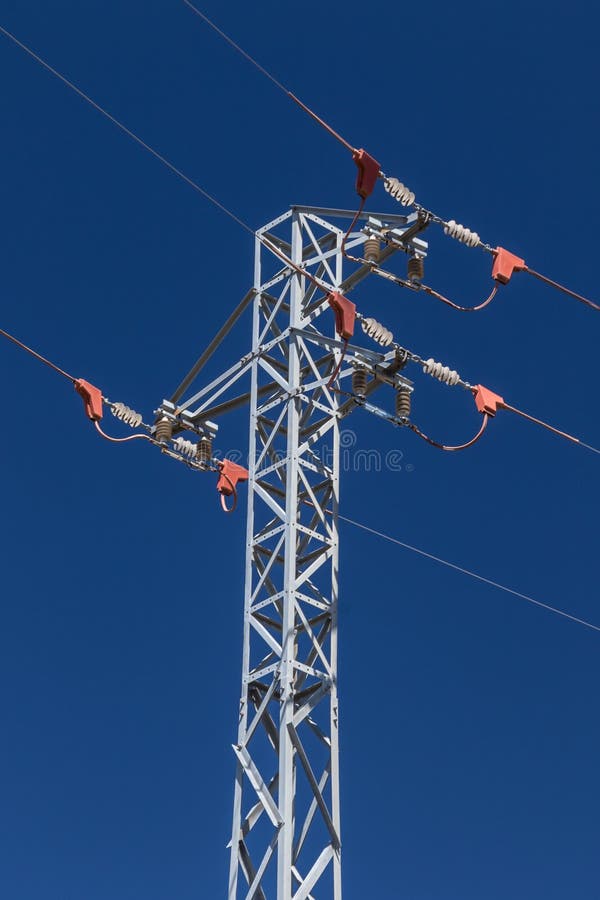 Electric pylon stock photo. Image of construction, light - 204515030
