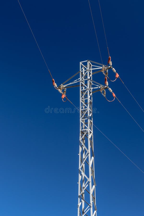 Electric pylon stock image. Image of high, march, framed - 204896225
