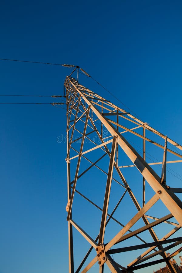 Electric pylon stock photo. Image of beam, electricity - 205229638