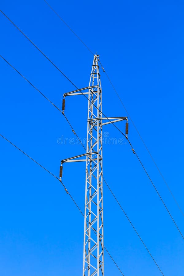 Electric pylon stock image. Image of highvoltage, electricity - 205229639