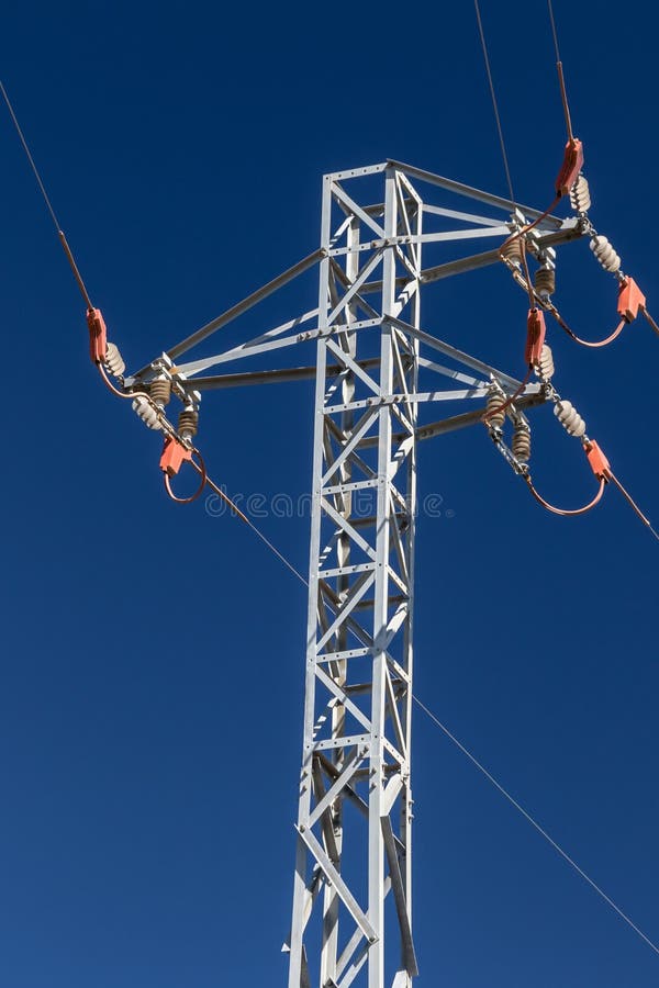 Electric pylon stock image. Image of beam, cable, main - 208819179