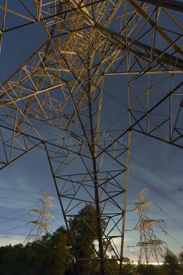 Electric Pylon stock image. Image of burn, fuel, industry - 47977793