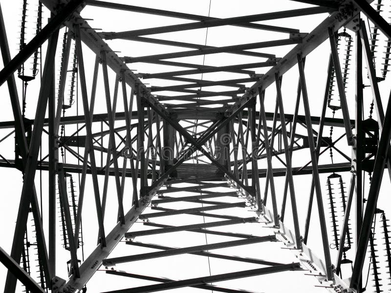 Electric pylon structure stock photo. Image of girder - 6297506