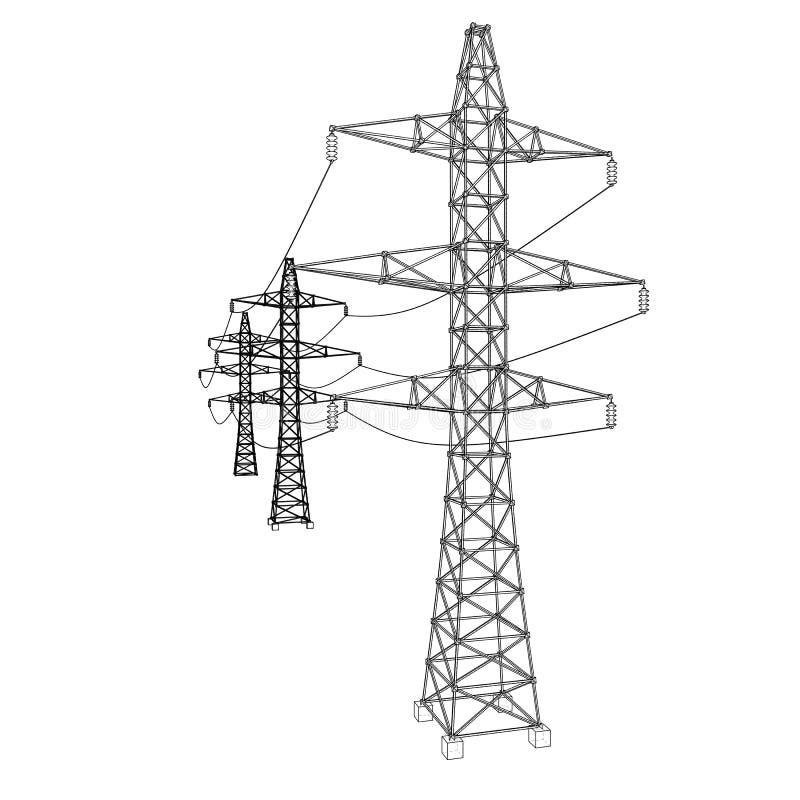 Electric Pylons Stock Illustrations – 289 Electric Pylons Stock ...