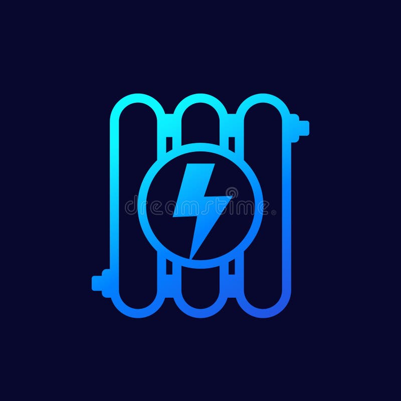 Electric Radiator, Heating Icon, Vector Stock Vector - Illustration of ...