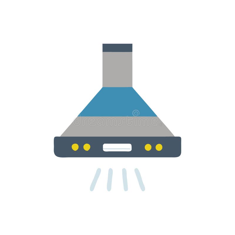 Electric Range Hood Icon for Kitchen Ventilation Stock Illustration - Illustration of item ...